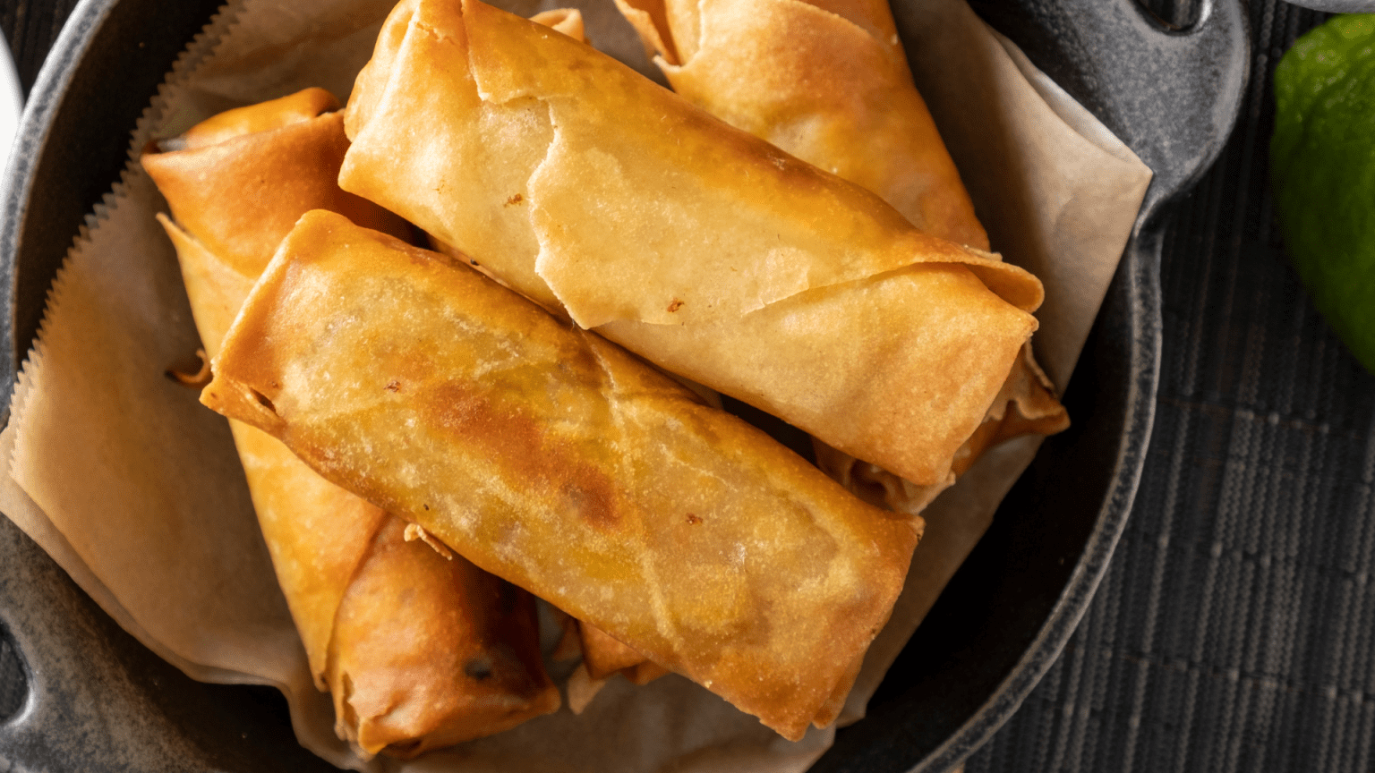 Chinese-style pork spring rolls - One Yummy Mummy